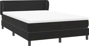 Box spring postel s matrací černá 160x210 cm samet 3317615