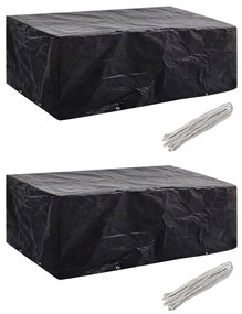 Plachty na zahradní nábytek 2 ks 8 oček 200 x 160 x 70 cm 279125