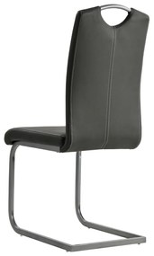 Konzolové jídelní židle 2 ks šedé umělá kůže - Default Title