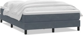 Box spring postel s matrací tmavě šedá 160x210 cm samet 3315928