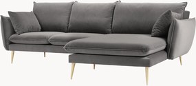 Rohová pohovka se sametovým efektem Elio, 5místná