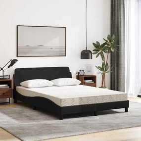 Postel s matrací Dover černá 140 x 190 cm textil 3208386