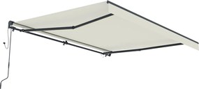 Elektrická markýza s LED osvětlením BestBerg BBSU-EL395BG / 395 x 300 cm / béžová