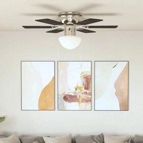 vidaXL Marketos Ozdobný stropní ventilátor se světlem 82 cm tmavě hnědý
