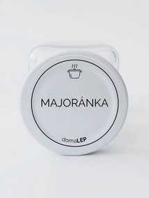 Samolepka na kořenky MAJORÁNKA průhledná 5 cm základní písmo
