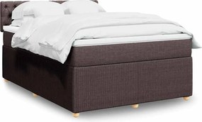 Box spring postel s matrací tmavě hnědá 140x190 cm textil 3289761