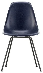 Eames Fiberglass Chair DSX černě lakovaná námořní modrá Vitra