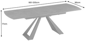 Roztahovací keramický jídelní stůl Kody 180-230 cm grafit