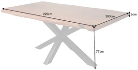 Designový jídelní stůl Massive Nature 220 cm akácie