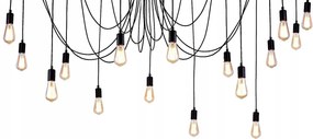 Toolight - Stropní lampa Spider 8xE27, černá, OSW-00018