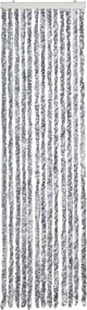 Závěs proti hmyzu bílý a šedý 56 x 185 cm Chenille 284279