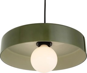Retro závěsná lampa mosazná se zelenou pro 1-fázový kolejnicový systém - Iconic Jina
