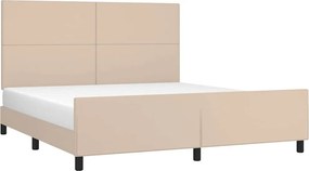 Rám postele s čelem cappuccino 180x200 cm umělá kůže 3125468