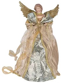 Dekorativní figurka anděla ve stříbrných šatech Clayre &amp; Eef 65218