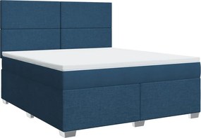 Box spring postel s matrací modrá 180x200 cm textil 3292866
