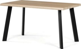 Jídelní stůl HT-F4514 GREY, mdf, šedý dub (140 x 80) cm hnědá