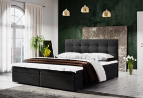 Moderní postel 160x200 STIG II s úložným prostorem - antracit