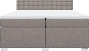 Box spring postel s matrací taupe 200x200 cm textil 3288313