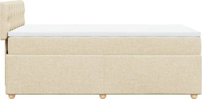 Box spring postel s matrací krémová 90x200 cm textil 3286575
