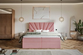 Čalouněná kontinentální postel Fonso 160x200 cm Barva: Vlastní výběr - Cena na dotaz