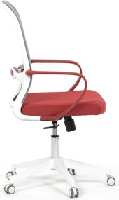 Kancelářská židle KA-S425 RED, houpací mechanismus, červená látka (60 x 62) cm