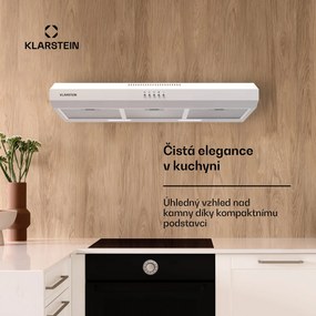 Klarstein Contempo 90, digestoř, 90 cm, podskříňková, 200 m³/h, LED, akryl, nerezavějící ocel