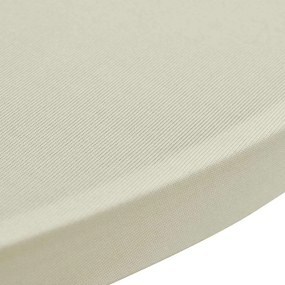 Návlek na koktejlový stůl Ø 80 cm krémový strečový 4 ks 279076