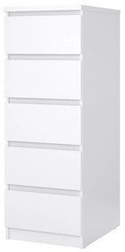 Komoda Simplicity 40 x 50 x 111,5 cm, bílý lesk