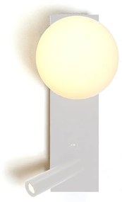 Nástěnné svítidlo s lampičkou na čtení Glos Slim Reader Vertical Barva: Bílá