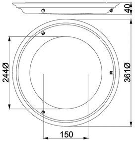 Elstead WELLAND-F-PB - LED Stropní svítidlo WELLAND LED/25W/230V 3000K zlatá