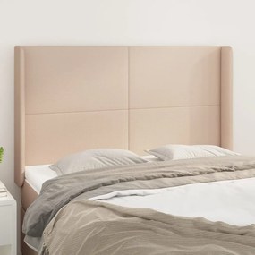 Čelo postele typu ušák cappuccino 147x16x118/128 cm umělá kůže 3119395