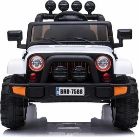 LEAN CARS Elektrické autíčko Jeep BRD-7588 bílé 4x4