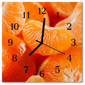 Nástenné skleněné hodiny mandarinky