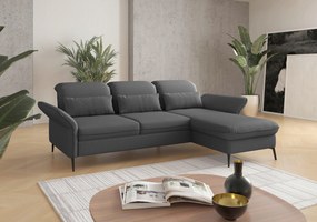XXXLutz ROHOVÁ SEDAČKA, textil, tmavě šedá Sit & More - Sedací soupravy - 000144011835