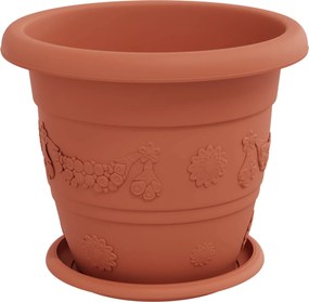 Květináče 6 ks Cihlově červená Ø 26 x 21.5 cm Plast 3403271