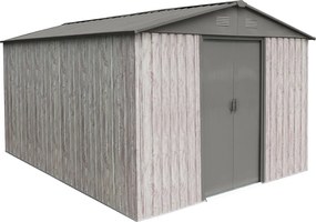 Zahradní domek BestBerg ZDB-9SD / 9 m² / 279 x 324 x 211 cm / dekor bílé dřevo/šedá