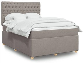 Box spring postel s matrací taupe 160x200 cm textil 3293642
