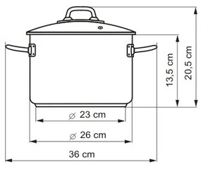 KOLIMAX - české nerezové nádobí Hrnec s poklicí KOLIMAX PROFESSIONAL 26 cm, 6,5 l