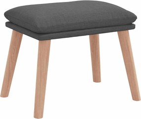 Relaxační křeslo s podnožkou tmavě šedé textil 3315150