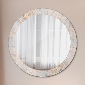 Kulaté dekorativní zrcadlo Shabby mozaika fi 80 cm