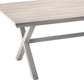 Zahradní stůl Alumio 180 cm hnědý/béžový