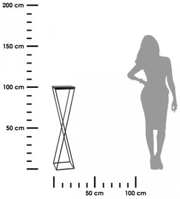 Stojan na květiny LOFT 100x24 cm černá
