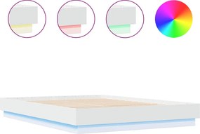 Rám postele s LED osvětlením bílý 150 x 200 cm 3209786