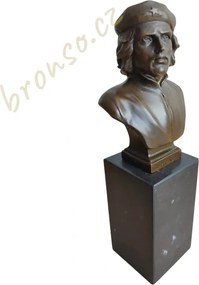 Ernesto Che Guevara - bronzová soška, signováno J. Perez, pravý bronz na mramoru