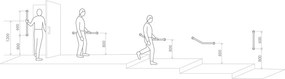 HANDICAP madlo rovné 30 cm, nerez lesk