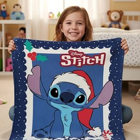 Deka dětská Stitch modrá flecee 140x100cm Faro