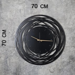 Nástěnné hodiny Lines 70 cm černé
