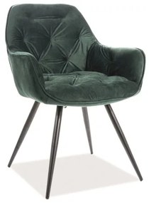 Zelená židle CHERRY VELVET
