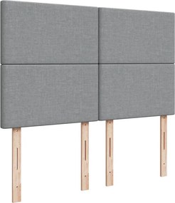 Box spring postel s matrací světle šedá 160 x 200 cm textil 3291324