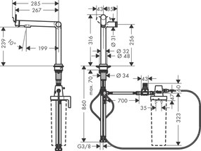 Hansgrohe Aqittura M91 - FilterSystem 240, 1jet, černá matná 76804670